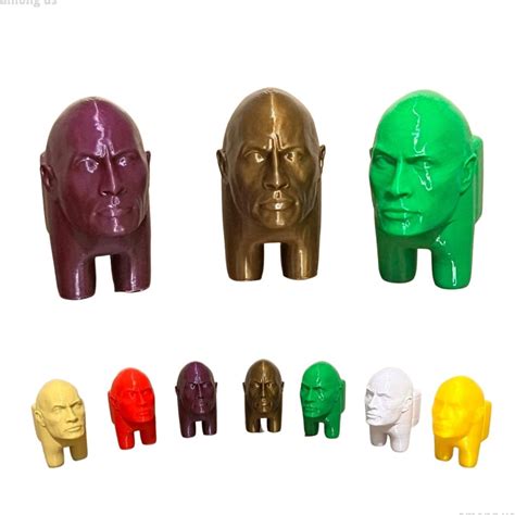 Boneco Among Us Brinquedo The Rock Meme Impostor Jogo Shopee Brasil
