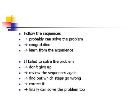 Problem Solving Sequence What Is A Problem N