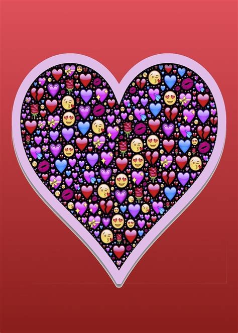 Backgrounds Emoji Heart Wallpapers Heart Emoji Background In