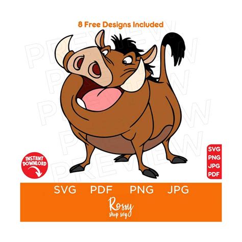 Vector Pumbaa Disneyland Svg The Lion King Svg Svg Disney Inspire