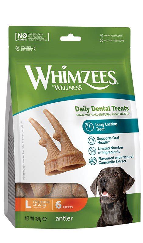 WHIMZEES Wege Zahnungshorn L Stück Hund Hundefutter und Snacks Snacks für Hunde