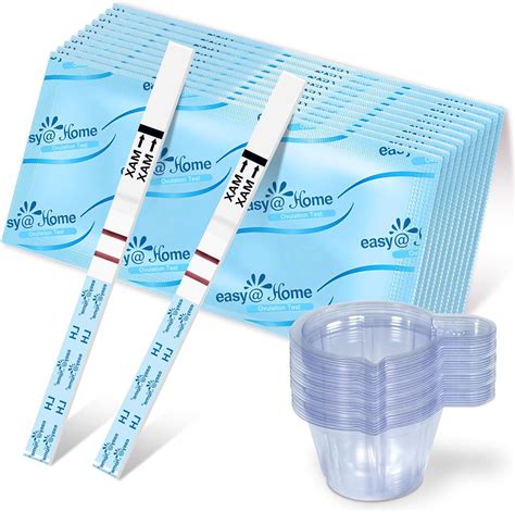 Easy Home Ovulation Test Strips 50 Ovulation Predictor Kit With 50 Urine Cups