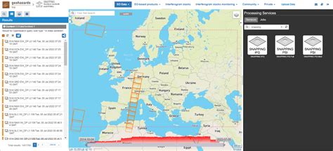 snapping surface motion mapping sentinel 1 on demand processing