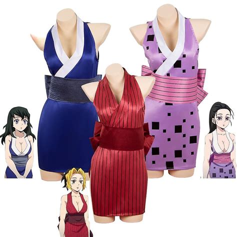 Demon Slayer Suma Hinatsuru Makio Cosplay Costume Uzui Tengen Wives