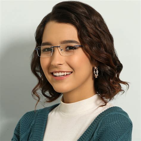 Blue Rectangle Rimless Narrow Unisex Eyeglasses By Lenskart Air 139658