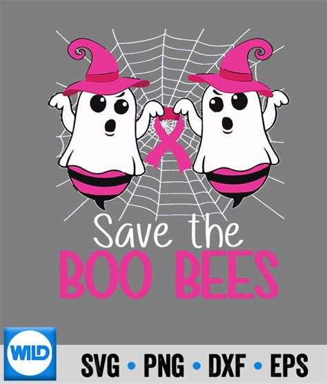 Cancer Svg Save The Boo Bees Breast Cancer Awareness Halloween Svg Cut
