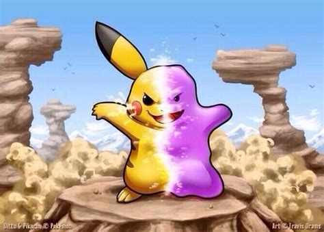Pikachu Ditto Pokemon Art Pokemon Funny Pokemon
