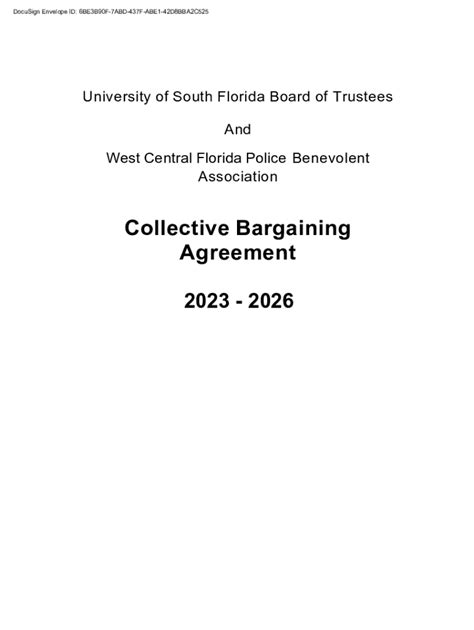 Fillable Online Collective Bargaining Agreement 2023 2026 Fax Email