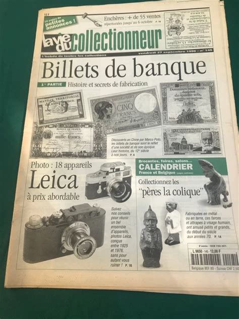La Vie Du Collectionneur Billet Banque Leica Pere La Colique Radio Peugeot Eur 3 00 Picclick Fr