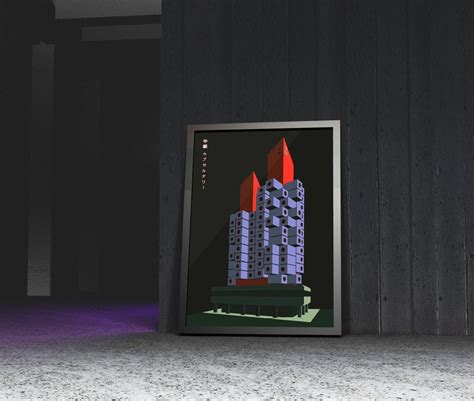 Nakagin Capsule Tower V Metabolist Architecture Digital Print Etsy