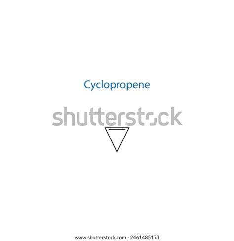 Cyclopropene Molecule Skeletal Structure Diagramorganic Compound Stock