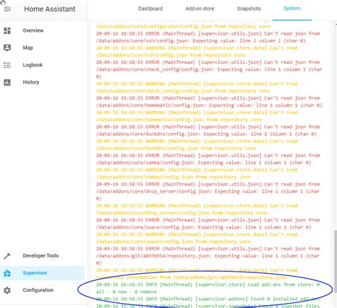 Supervisor Cant Read Repository Information From Dataaddonsgita0d7b954repositoryjson