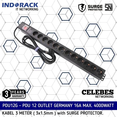 Jual Pdu12g Pdu Indorack 12 Outlet 16a Germany Power Distribution Unit