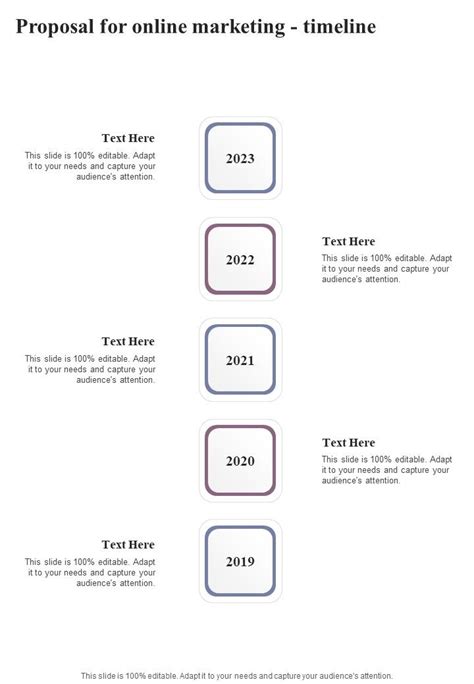 Proposal For Online Marketing Timeline One Pager Sample Example Document