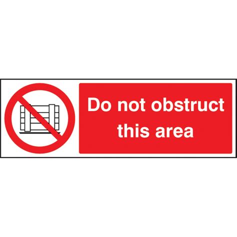 Do Not Obstruct This Area