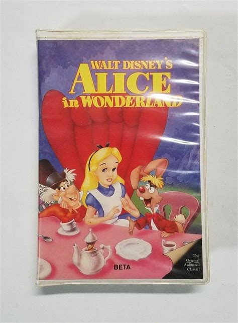 Walt Disneys Alice In Wonderland Beta Betamax Video White Clamshell