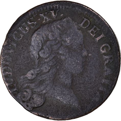 Coin France Louis XV Sol Au Buste Enfantin Sol 1719 Strasbourg
