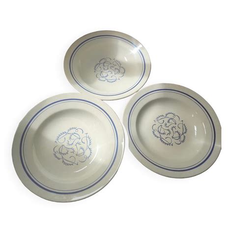 3 Assiettes Gien Selency