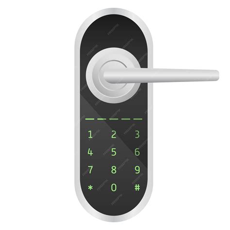 Premium Vector Door Handle With Number Dialing Metallic Gradient