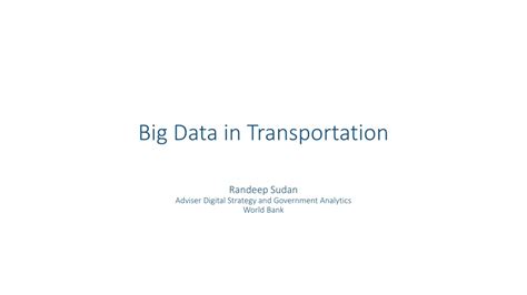 Ppt Big Data Analytics In Transportation Powerpoint Presentation