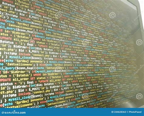 Coding Programming Source Code Screen Abstract Technology Background