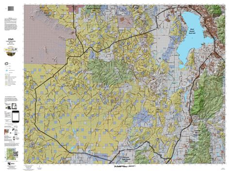 West Desert East Utah Elk Hunting Unit Map With Land Ownership Map By Huntdata Llc Avenza