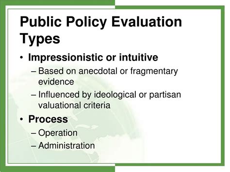 Ppt Public Policy Analysis And Evaluation Powerpoint Presentation