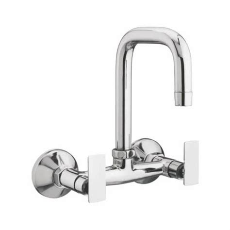 Jindal Bath Double Handle Wall Mounted Sink Mixer 0 5 Bar Size 15 Mm