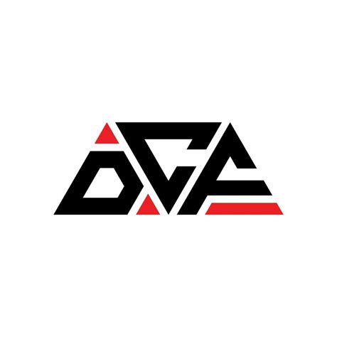 création de logo de lettre triangle dcf avec forme de triangle monogramme de conception de logo