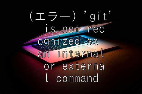 エラー git is not recognized as an internal or external command