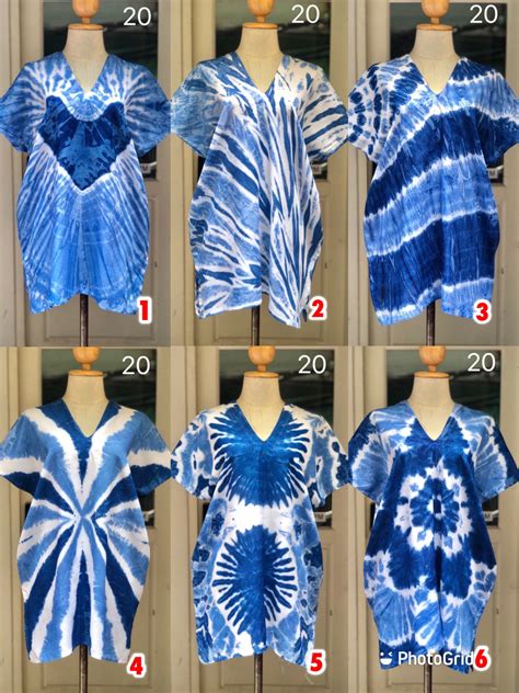 เสื้อมัดย้อม ทรงกะเหรี่ยง ย้อมครามเย็น อก 32 46 สีสวยๆ ใส่เย็นสบายได้