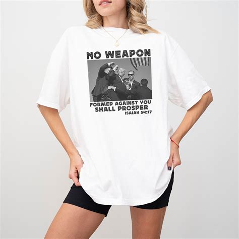 Comfort Colors® No Weapond Tump Shot Shirt Trump Survived Shooter