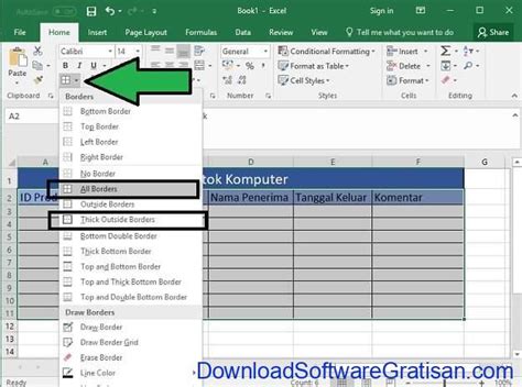 Contoh Excel Laporan Stok Barang