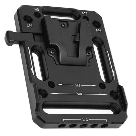 V Mount Battery Plate Aluminium Alloy Multiple Screw Holes V Lock
