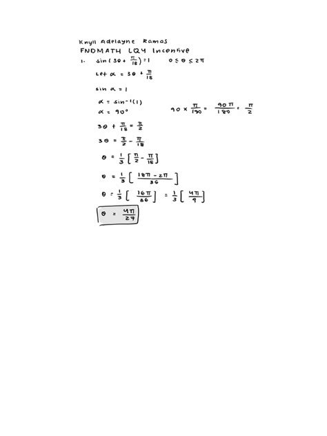 Solving Trigonometric Equations Pdf