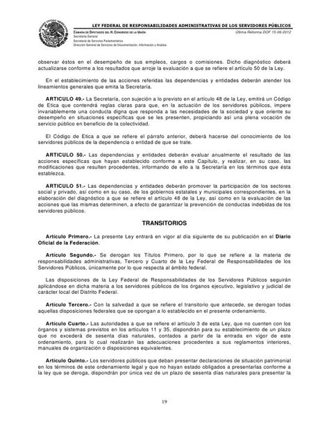 Ley Federal De Responsabilidades Administrativas De Los Prestamosizib