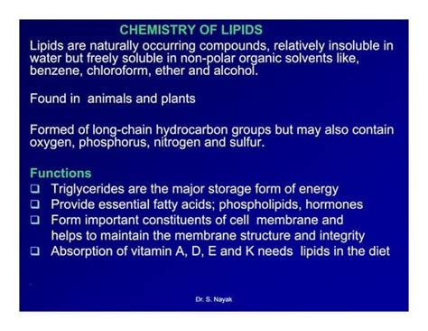 Lipids Properties Classification Function Pptx Chemistry Science
