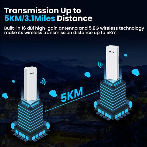 Ueevii Cpe850 Wifi Router 750mbps Wireless Bridge 5km Long Range 5 8g Wifi Repeater Extender Wi