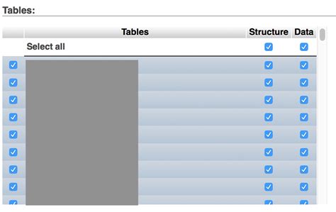 Feature Request Export Multiple Tables With Option To Toggle