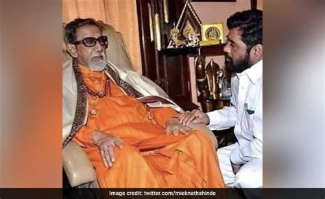 In Eknath Shindes New Twitter Photo A Claim To Bal Thackerays Legacy