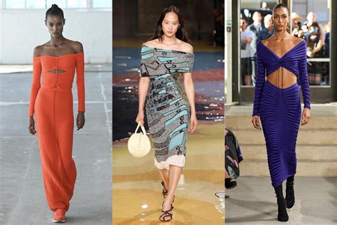Оголяем плечи платья и топы со спущенными плечами тренд лета 2023