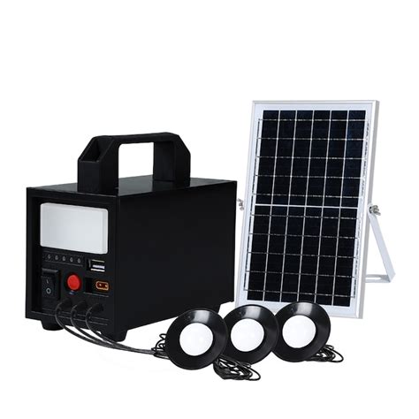 Kit Sistem Solar 20w Cu Lanterna Si Iesire Usb 3 X Bec Led Si Panou Solar Inclus Emagro