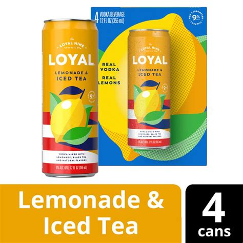Loyal 9 Lemonade Iced Tea Vodka Cocktail 12 Fl Oz Delivery Or