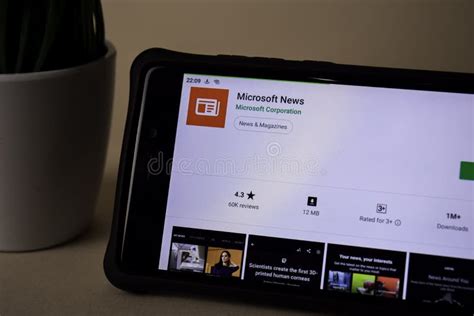 Microsoft News Dev Application On Smartphone Screen Microsoft News Is