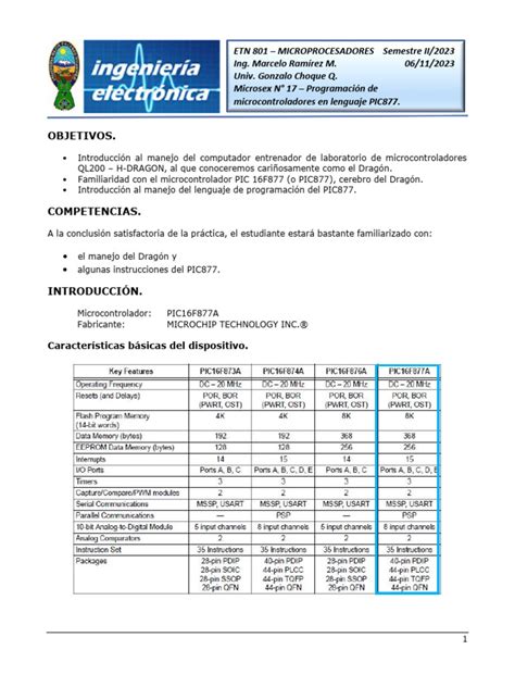 Microsex 17 Ii 23 Programación De Microcontroladores Lenguaje