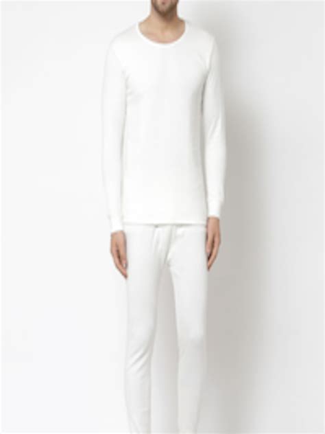 Buy Kalt Men White Solid Thermal Set Thermal Set For Men 17027900