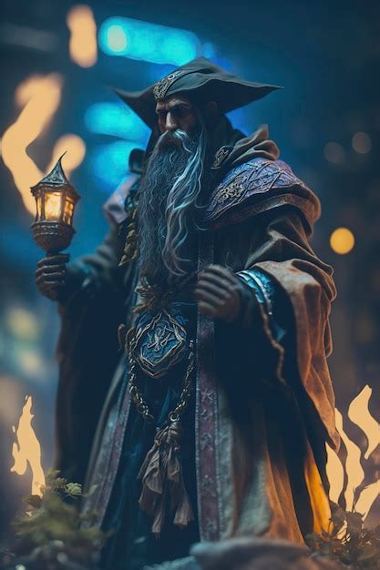 Un Personaje De Mago O Mago Con Un Estilo Espeluznante Y Aterrador Ai