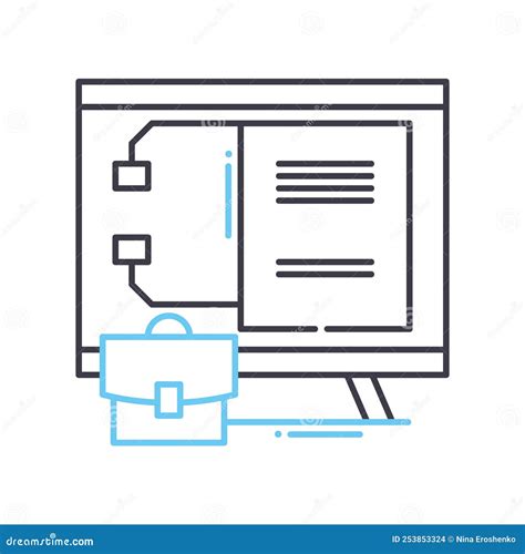 Working Order Line Icon Outline Symbol Vector Illustration Concept
