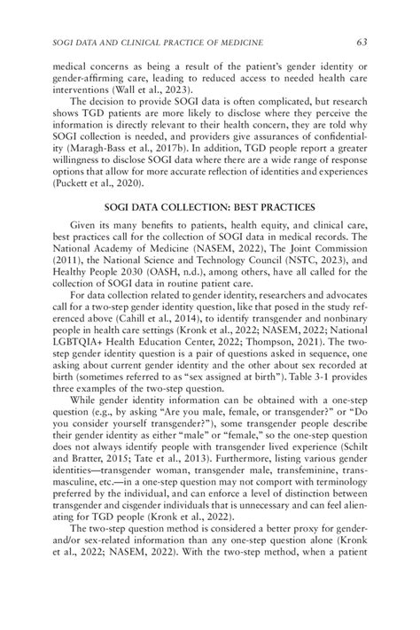 3 Data On Sexual Orientation And Gender Identity Collection And Use In The Clinical Practice Of