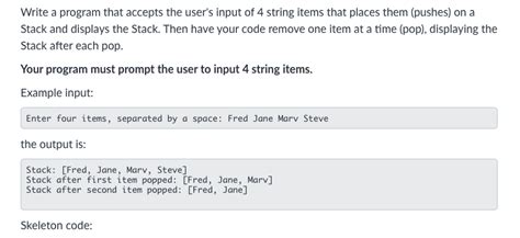 Solved Write A Program That Accepts The Users Input Of 4
